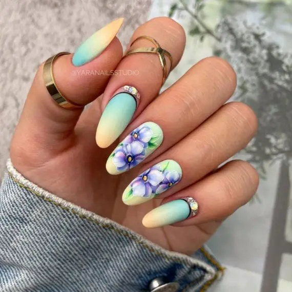 Spring 2024's Top Acrylic Almond Nail Designs | Simple Elegance