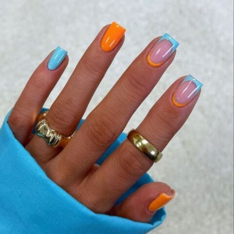 Beach Orange Nail Designs - Top 20 Easy Summer Styles You'll Love