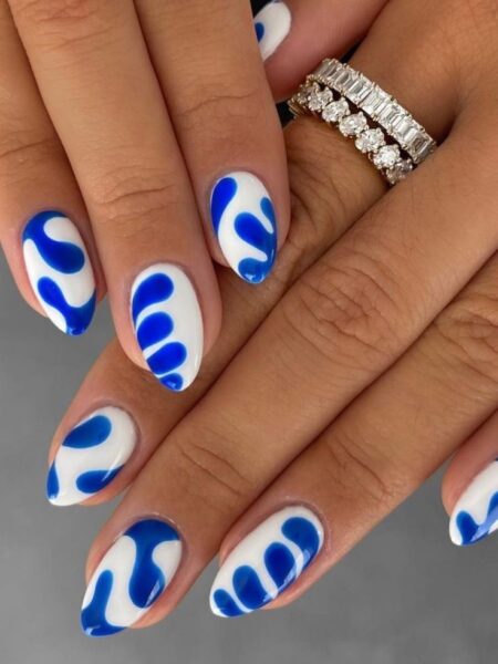 Beach Blue Summer Nails - Trendy Short Designs for Sunny Days