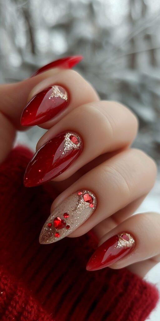 33 Stunning Red Almond Nail Designs You'll Love